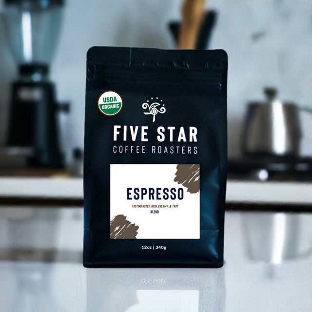 Organic Espresso Blend - Five Star Coffee Roasters - Holly Springs ...